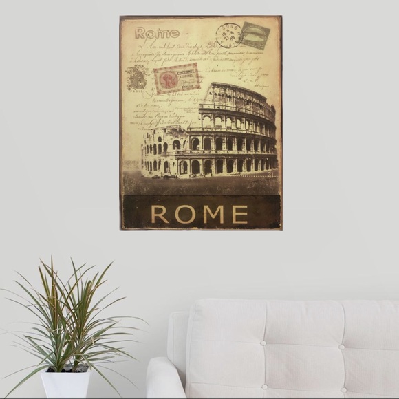 Art | Rome Wall Art Print On Tin Colosseum Vintage | Poshmark